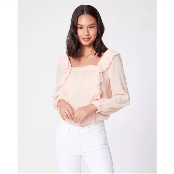 PAIGE | Tops | Nwt Paige Brylen Blouse In Peach Blush Small | Poshmark